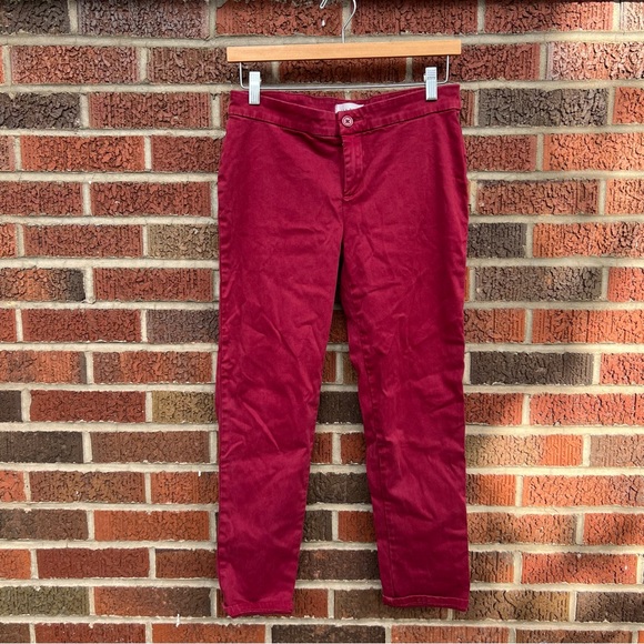 LILA RYAN | Pants & Jumpsuits | Lila Ryan Burgundy Wine Mid Straight ...
